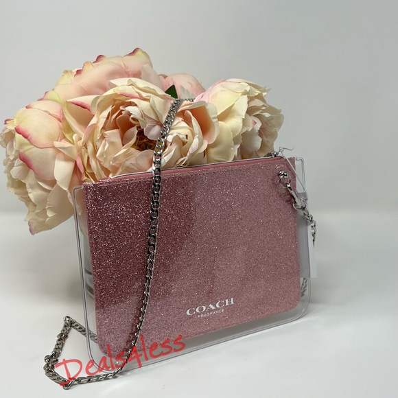 Coach | Bags | Coach Crossbody Purse Pink Shimmer Clutch Wallet Travel ...